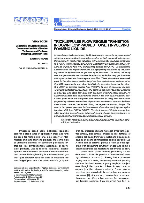 (PDF) Trickle/pulse flow regime transition in downflow packed tower ...