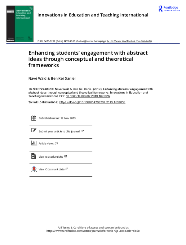 (PDF) Enhancing students’ engagement with abstract ideas through conceptual and theoretical ...