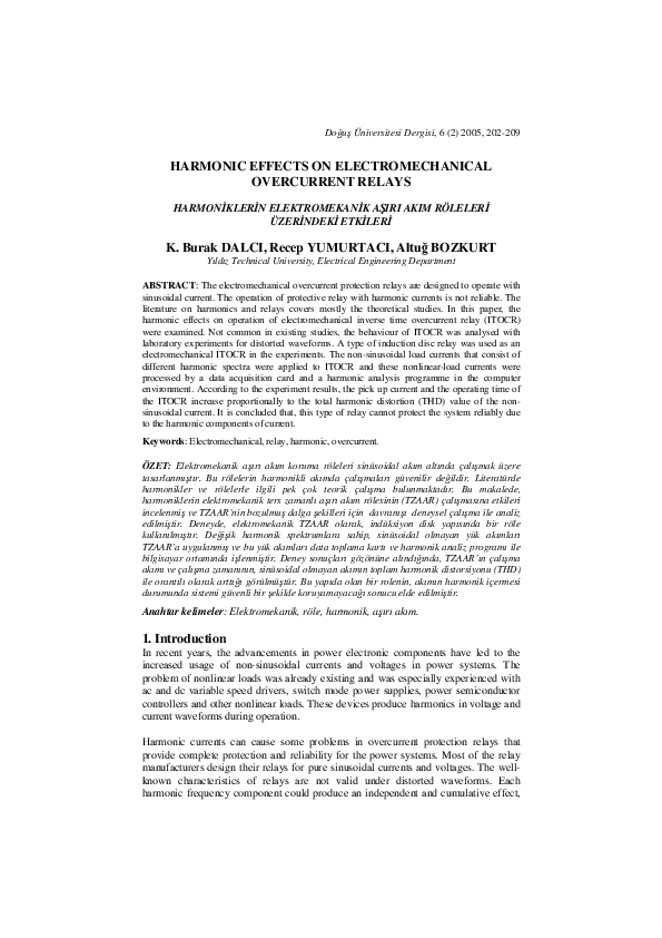 (PDF) Harmonic Effects on Electromechanical Overcurrent Relays ...