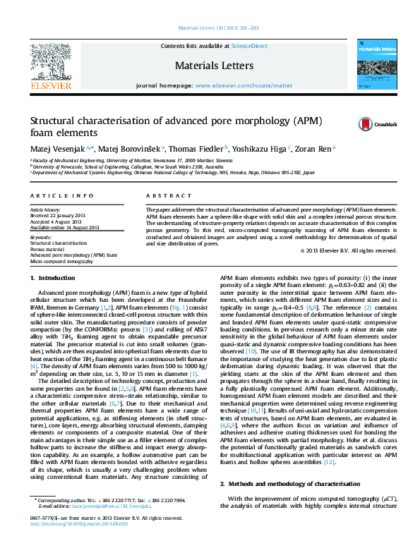 (PDF) Structural characterisation of advanced pore morphology (APM ...