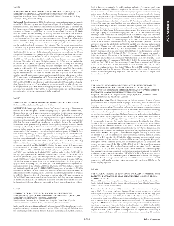 (PDF) Sa1157 – Ultra-Short Segment Barrett's Oesophagus: is It Relevant?