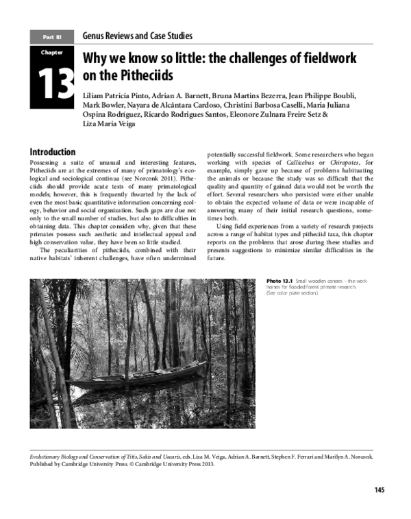 (PDF) Why we know so little: the challenges of fieldwork on the ...
