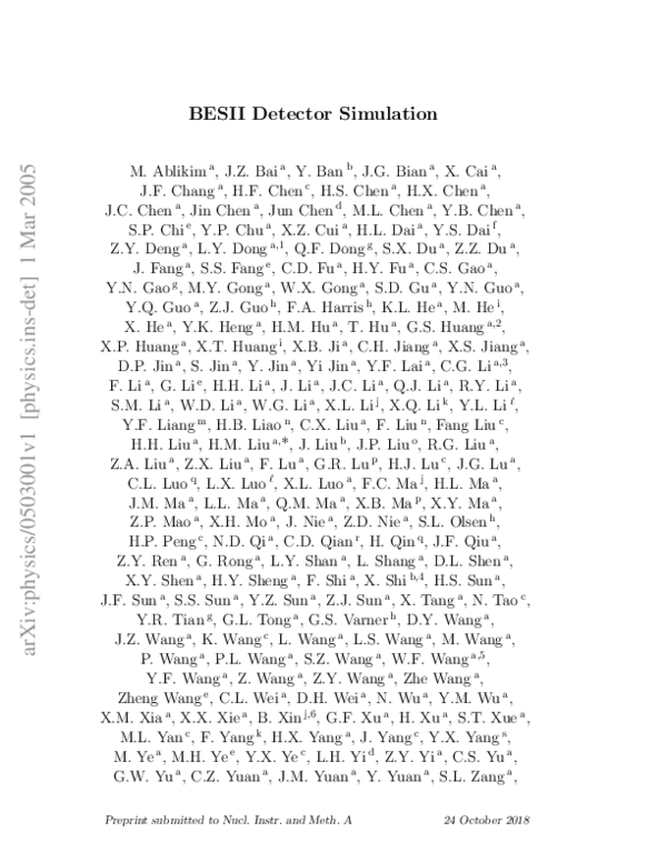 (PDF) BESII detector simulation