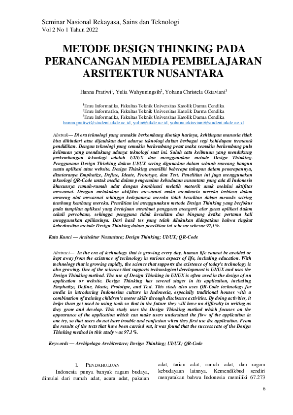 (PDF) METODE DESIGN THINKING PADA PERANCANGAN MEDIA PEMBELAJARAN ...