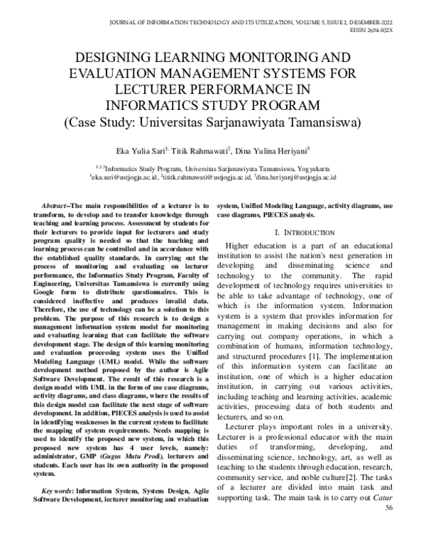 (PDF) Designing Learning Monitoring snd Evaluation Management Systems ...