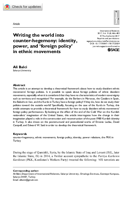 (PDF) Writing the world into counter-hegemony: identity, power, and ...