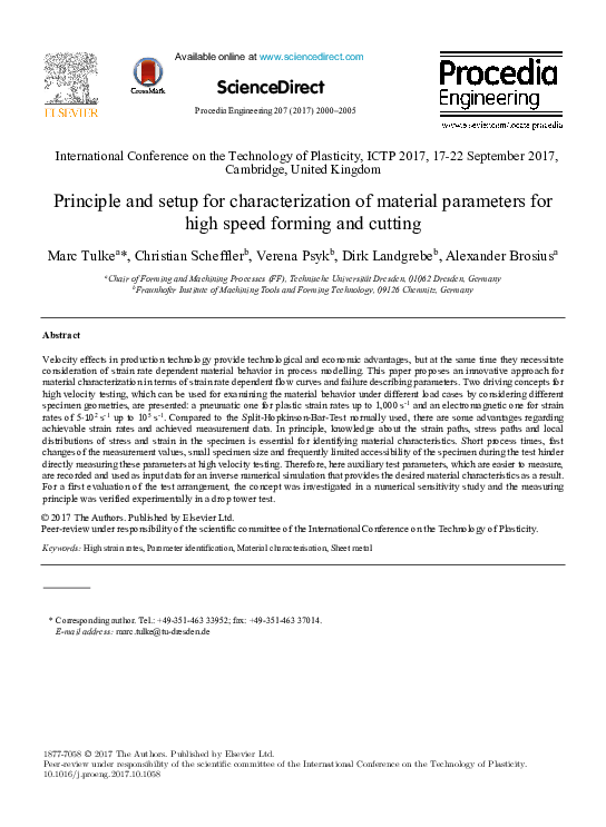 (PDF) Principle and setup for characterization of material parameters ...