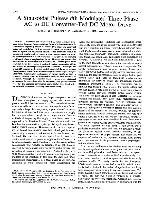 (PDF) A Sinusoidal Pulsewidth Modulated Three-Phase AC to DC Converter ...