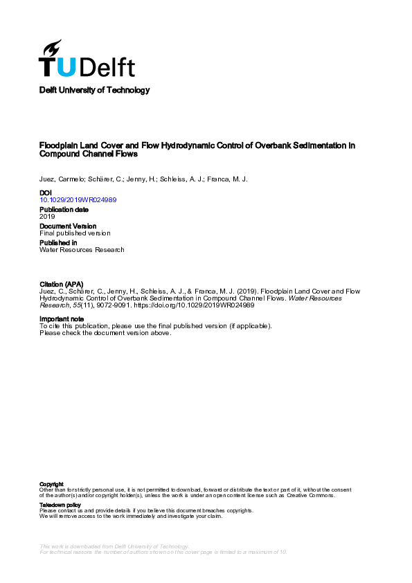 (PDF) Floodplain Land Cover and Flow Hydrodynamic Control of Overbank ...