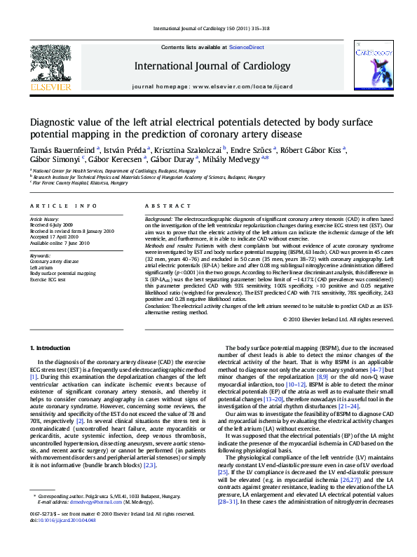 (PDF) Diagnostic value of the left atrial electrical potentials ...