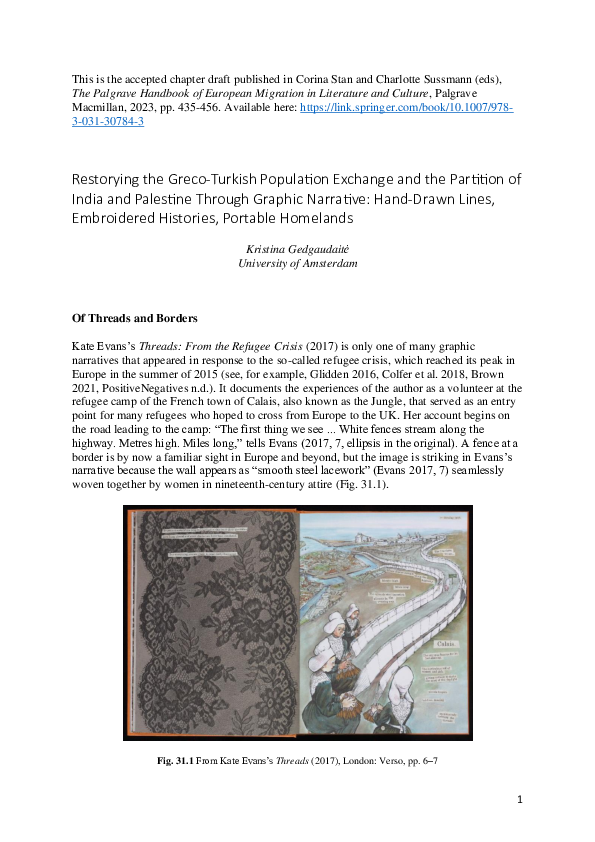 (PDF) Restorying the Greco-Turkish Population Exchange and the ...