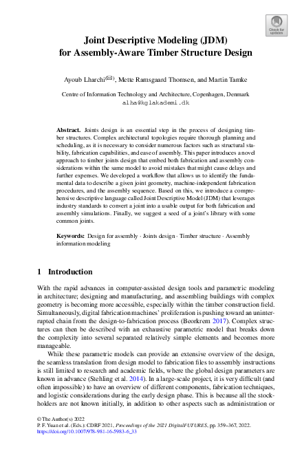 (PDF) Joint Descriptive Modeling (JDM) for Assembly-Aware Timber ...