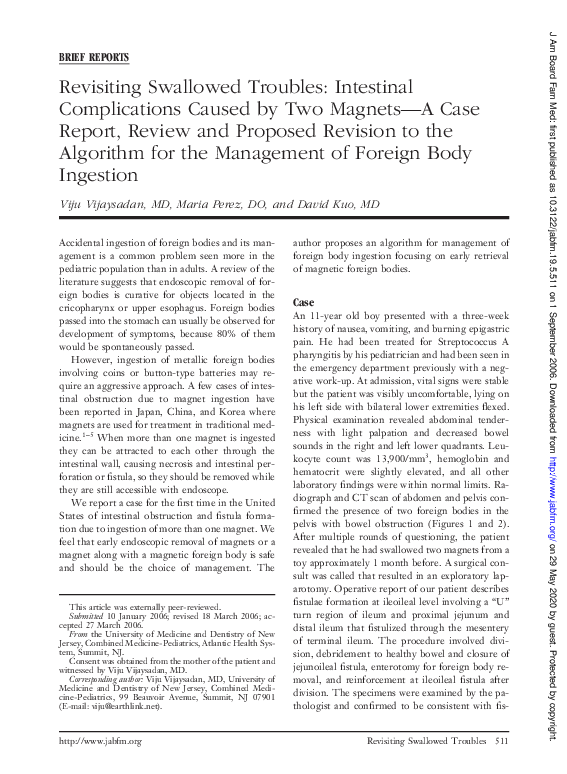 (PDF) Revisiting Swallowed Troubles: Intestinal Complications Caused by ...