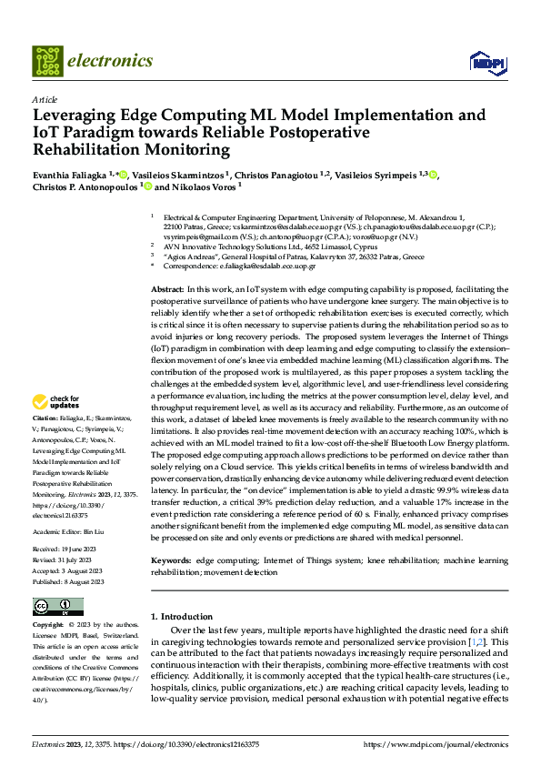 (PDF) Leveraging Edge Computing ML Model Implementation and IoT ...