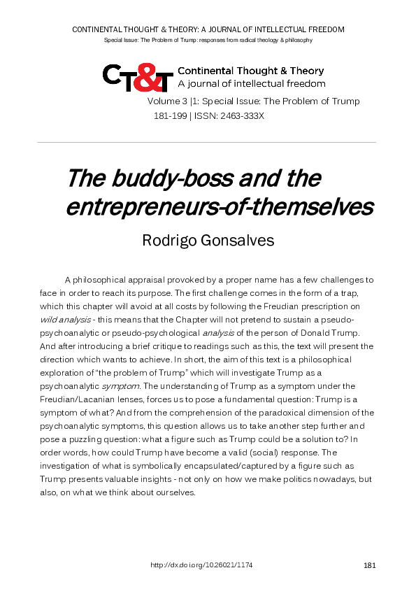 (PDF) The buddy-boss and the entrepreneurs-of-themselves