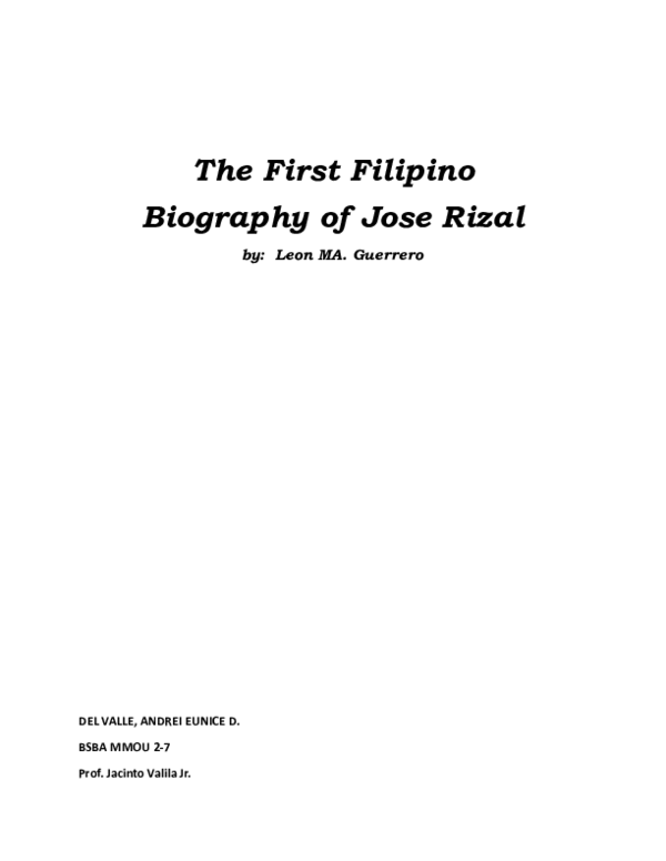 (DOC) GEED 037 Life and Works of Rizal/Buhay at Mga Gawa ni Rizal
