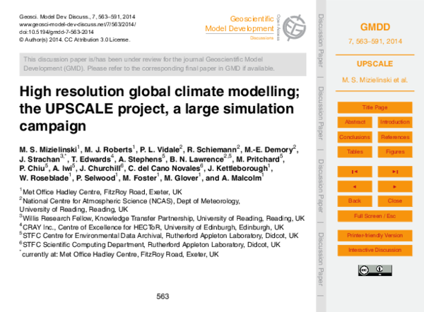(PDF) High resolution global climate modelling; the UPSCALE project, a ...