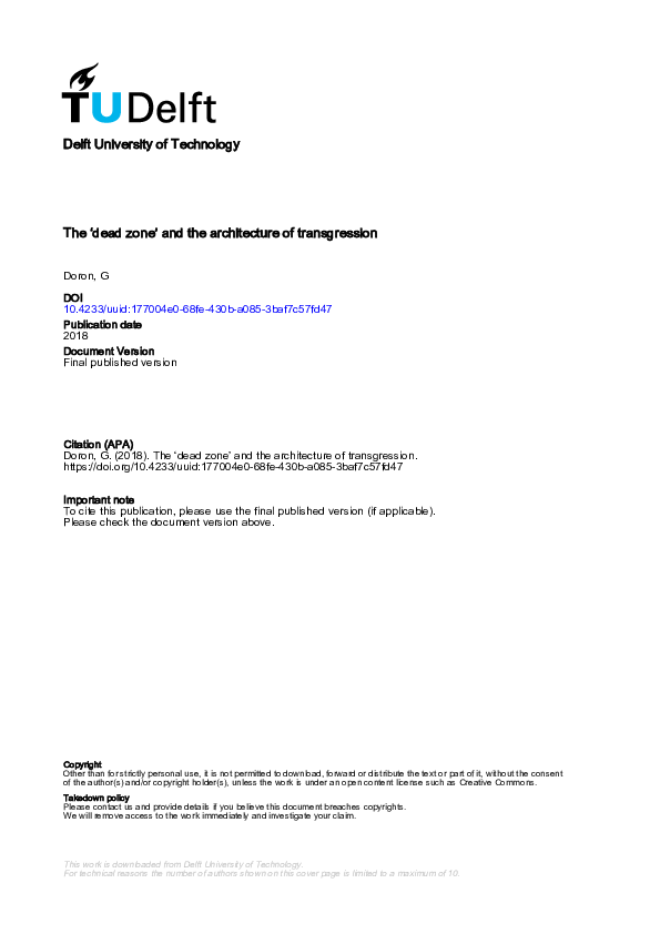 (PDF) The Dead Zone and the Architecture of Transgression