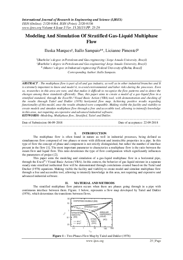 (PDF) Modeling And Simulation Of Stratified Gas-Liquid Multiphase Flow