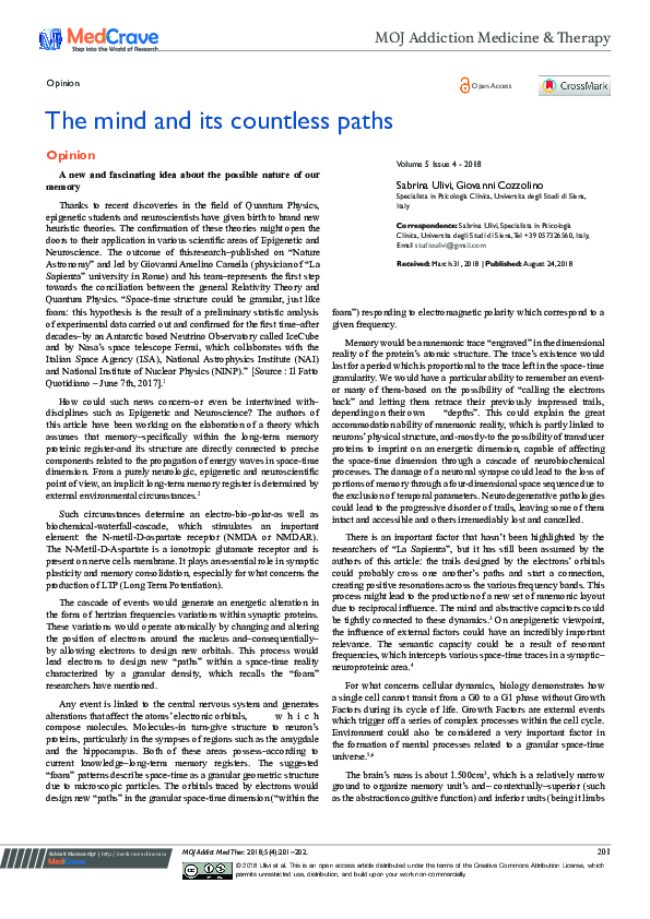 (PDF) The mind and its countless paths