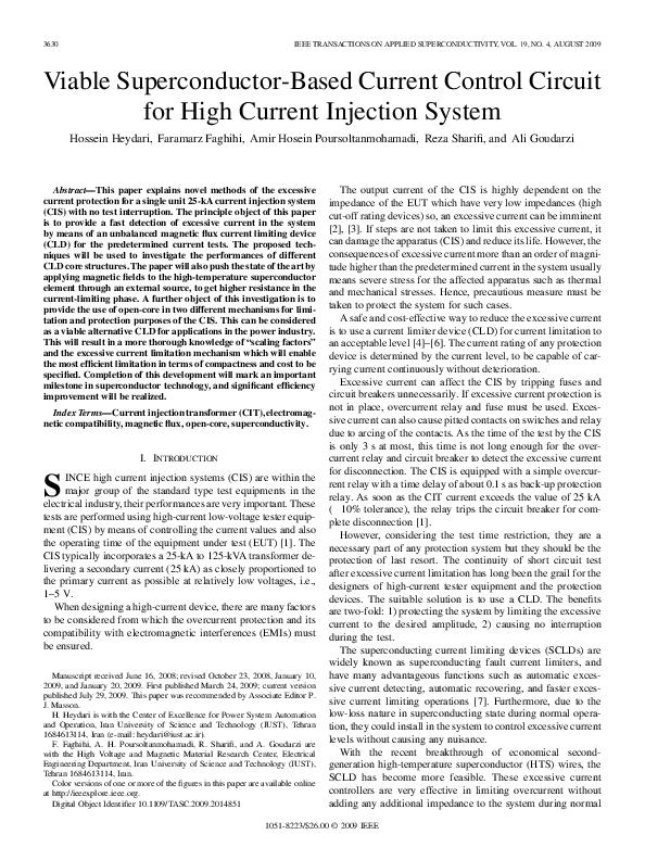 (PDF) Viable Superconductor-Based Current Control Circuit for High ...
