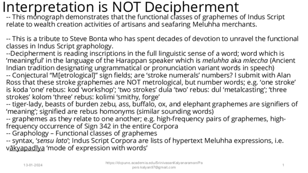 (PDF) Interpretation is not decipherment