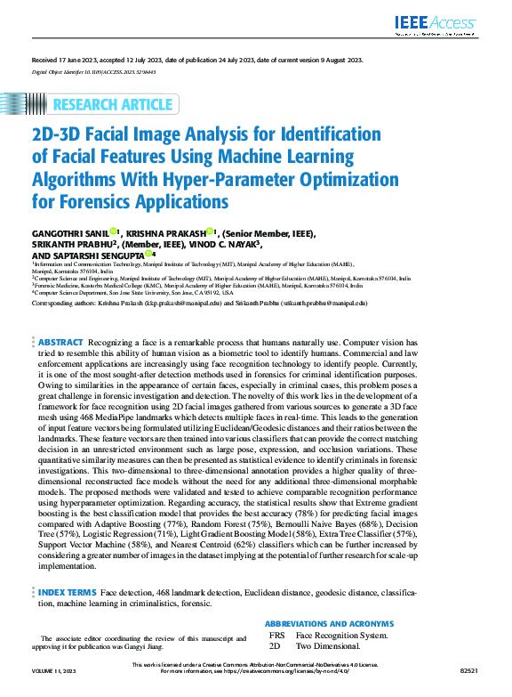 (PDF) 2D-3D Facial Image Analysis for Identification of Facial Features ...