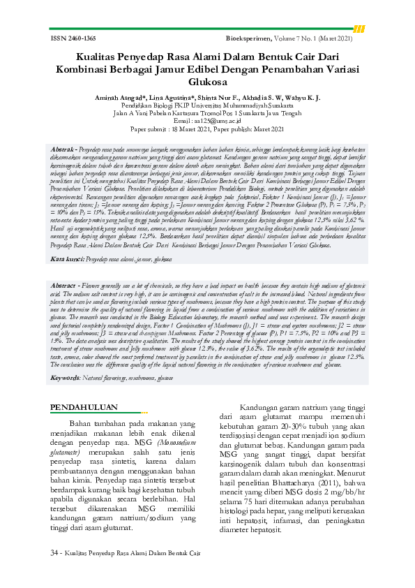(PDF) Kualitas Penyedap Rasa Alami Dalam Bentuk Cair Dari Kombinasi ...