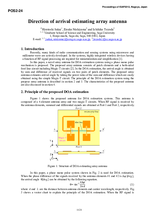 (PDF) Direction of Arrival Estimating Array Antenna | Ichihiko Toyoda - Academia.edu