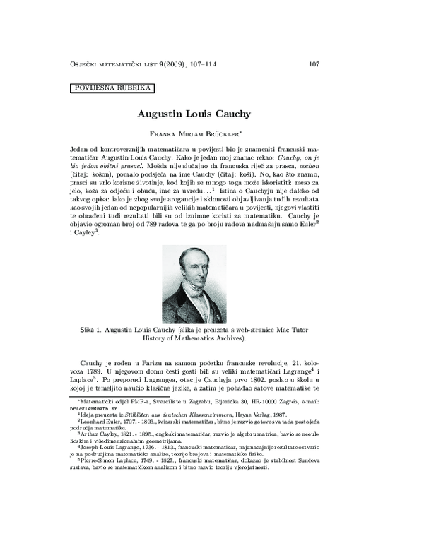 (PDF) Augustin Louis Cauchy