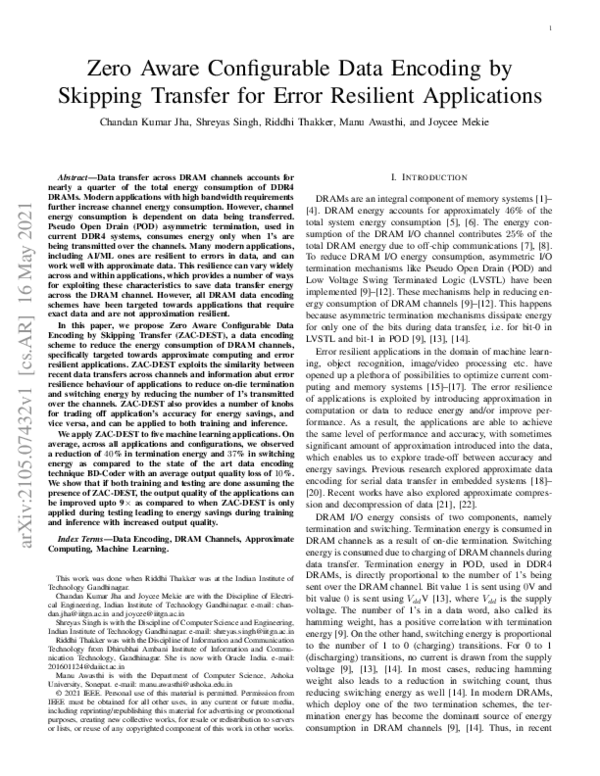 Pdf Zero Aware Configurable Data Encoding By Skipping Transfer For 9614