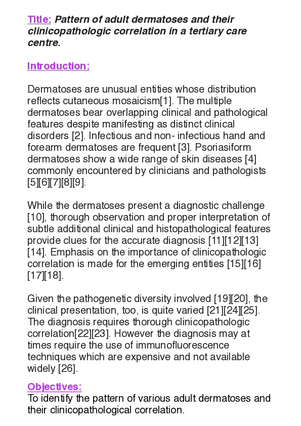 (PDF) Adult dermatoses and their clinicopathological correlation.