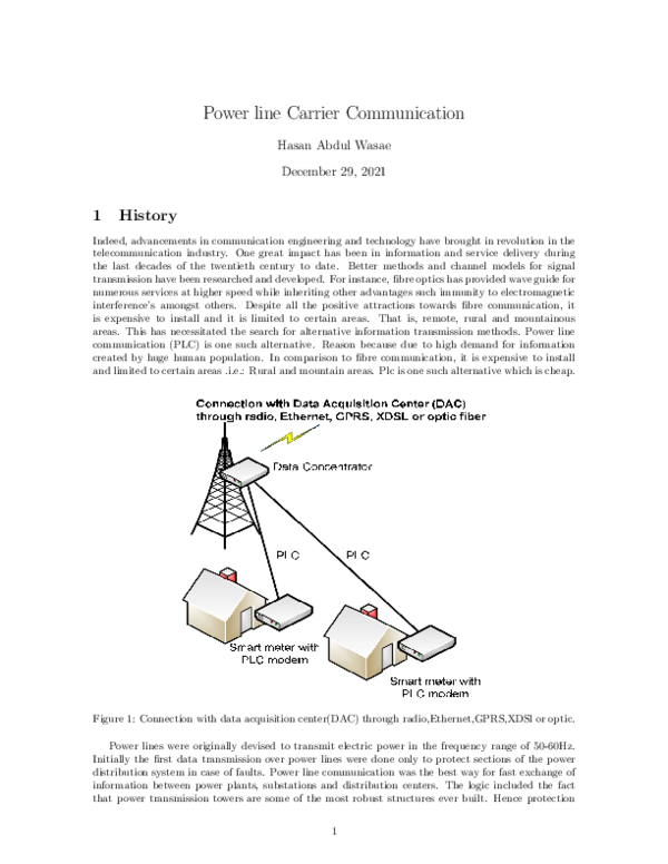 Pdf Power Line Carrier Communication Hasan Wasae