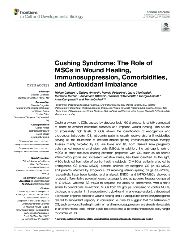 (PDF) Cushing Syndrome: The Role of MSCs in Wound Healing ...