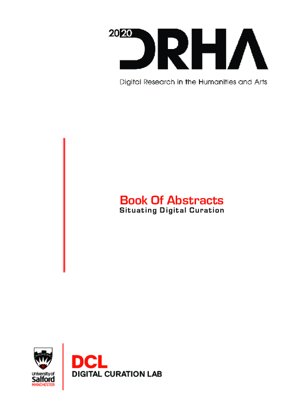 (PDF) Book Of Abstracts Situating Digital Curation