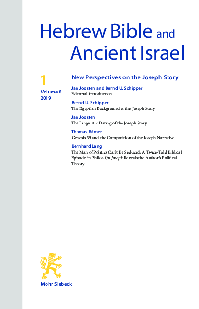 (PDF) “The Egyptian Background of the Joseph Story.” Hebrew Bible and ...