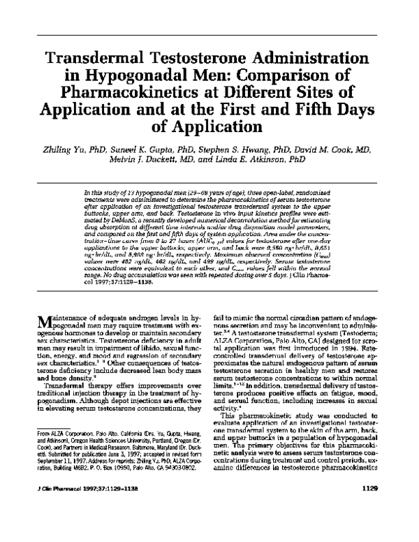 (PDF) Transdermal Testosterone Administration in Hypogonadal Men ...