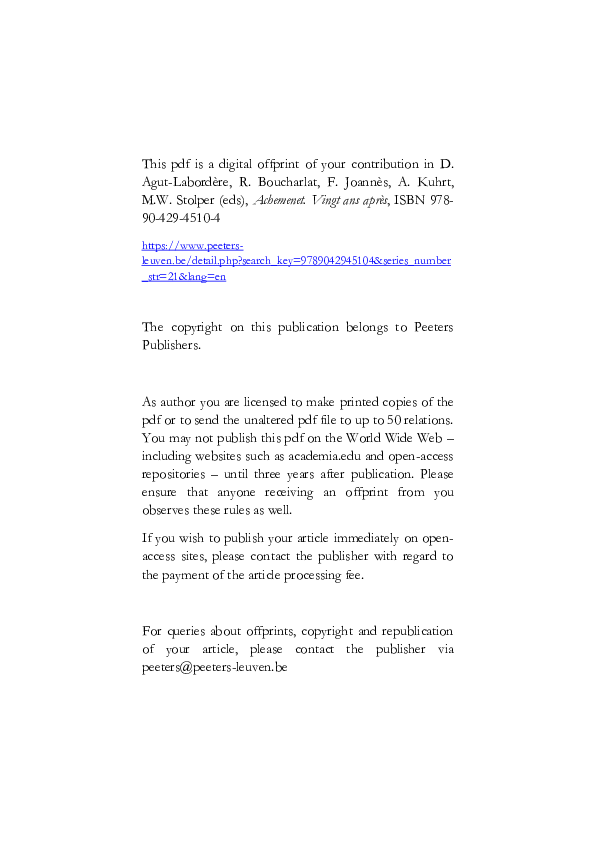 (PDF) ‘The Nabonidus Chronicle on the ninth year of Nabonidus (547-6 BC ...