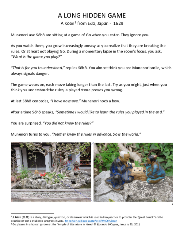 (PDF) A Long, Hidden Game