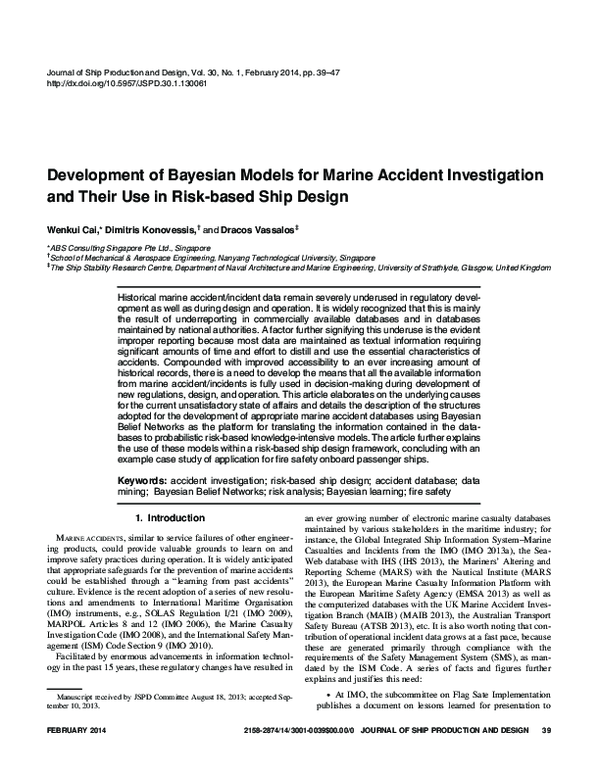 (PDF) Development of Bayesian Models for Marine Accident Investigation and Their Use in Risk ...
