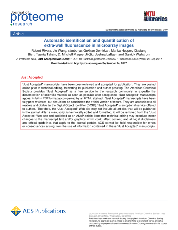(PDF) Automated Detection of Extra-Well Fluorescence
