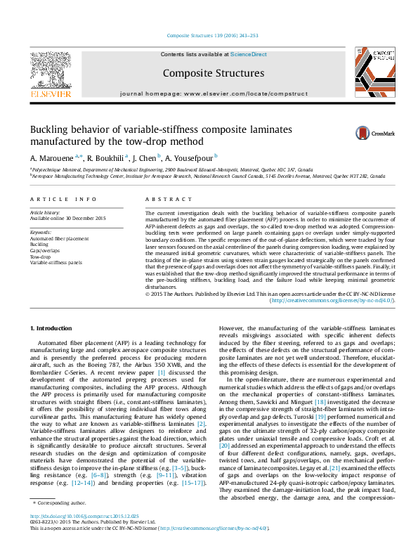 (PDF) Buckling of Variable-Stiffness Composite Panels