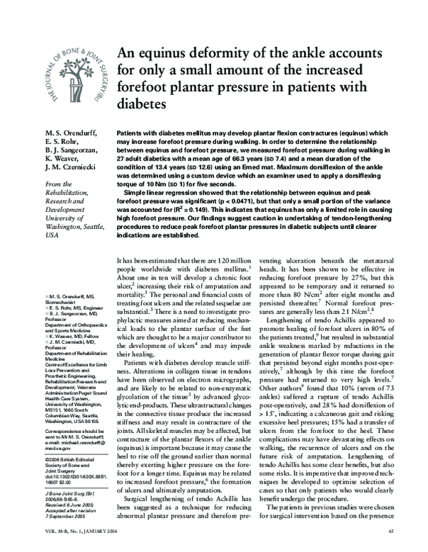 (PDF) An equinus deformity of the ankle accounts for only a small ...