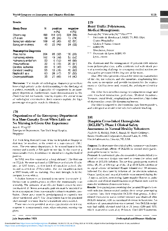 (PDF) 181 Diaspirin Cross-linked Hemoglobin (DCLHb™): Phase I Clinical Safety Assessment in ...