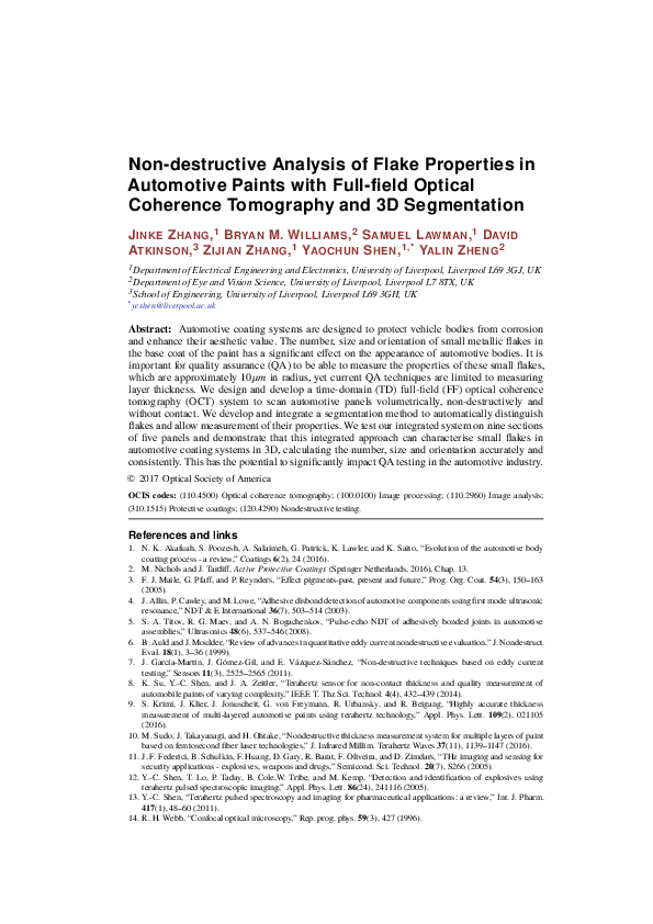 (PDF) Non-destructive analysis of flake properties in automotive paints ...