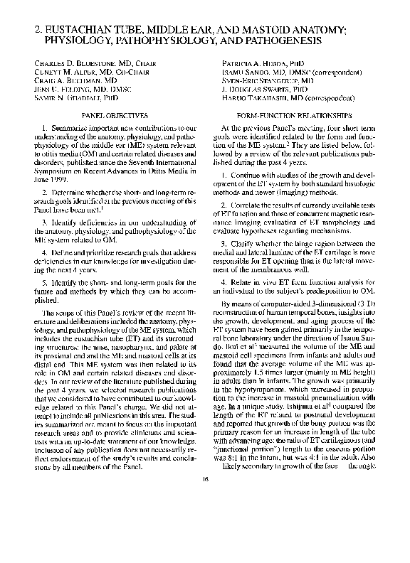 (PDF) 2. Eustachian Tube, Middle Ear, and Mastoid Anatomy; Physiology ...