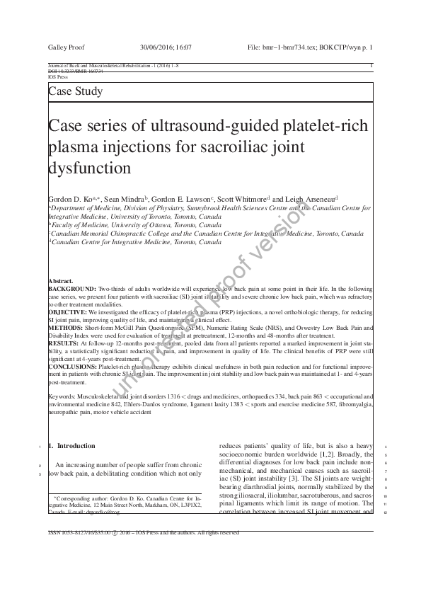 (PDF) Case series of ultrasound-guided platelet-rich plasma injections ...