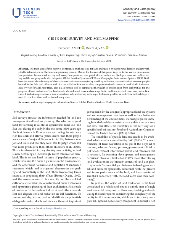 (PDF) Gis in Soil Survey and Soil Mapping