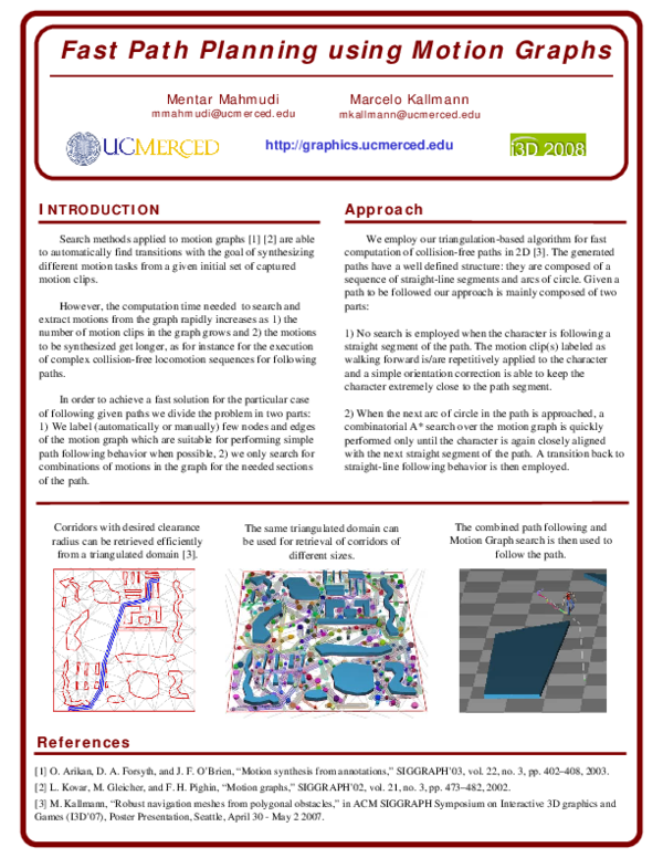 (PDF) Fast path planning using motion graphs | M Mahmudi - Academia.edu