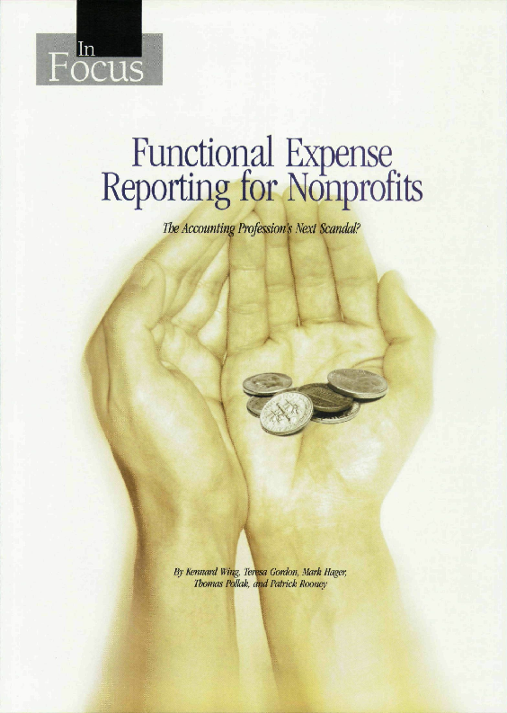 (PDF) Functional Expense Reporting for Nonprofits: The Accounting ...